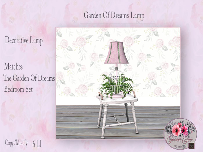 Second Life Marketplace Gg Garden Of Dreams Lamp